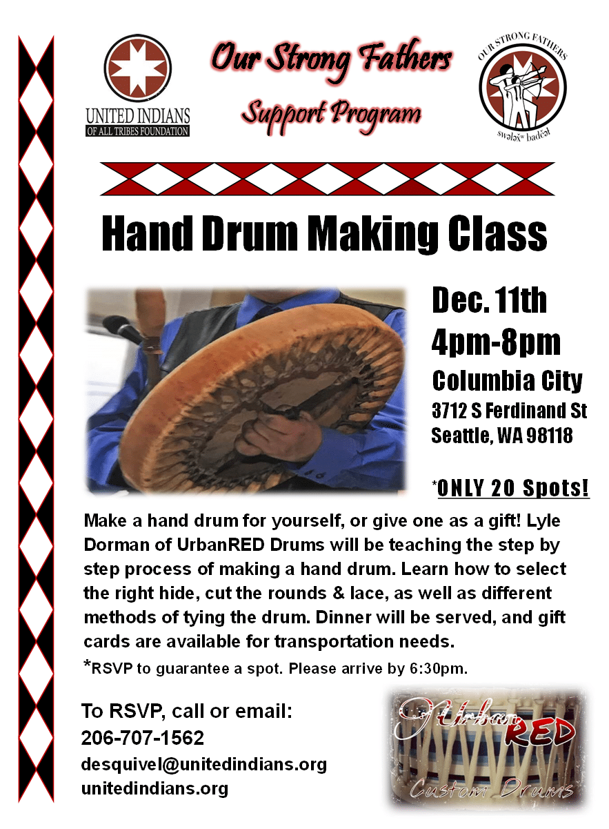 Hand Drum Making Class » United Indians of All Tribes Foundation ...